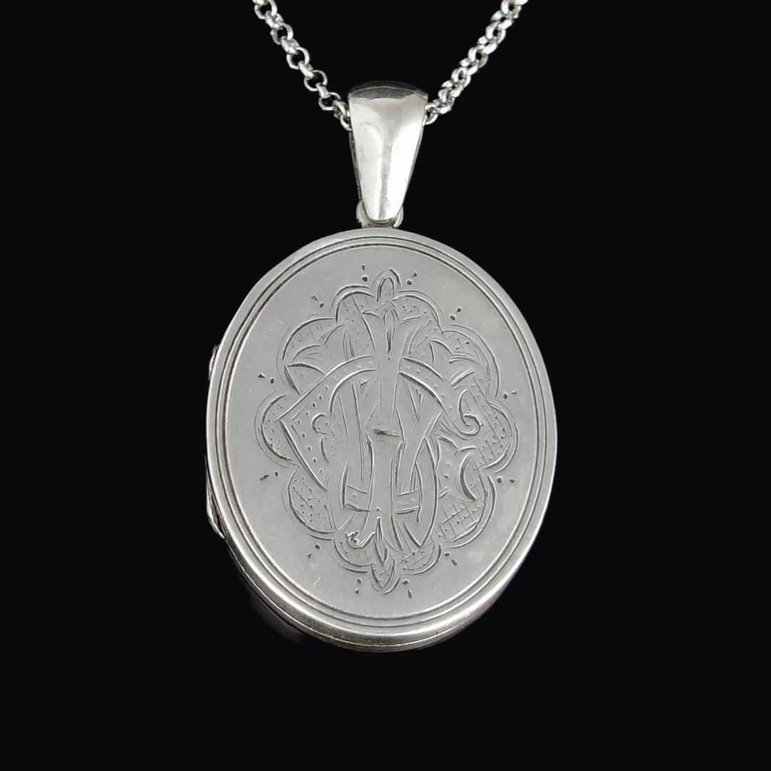 Antique Victorian Garter Buckle In Memory Of Locket Necklace – Boylerpf