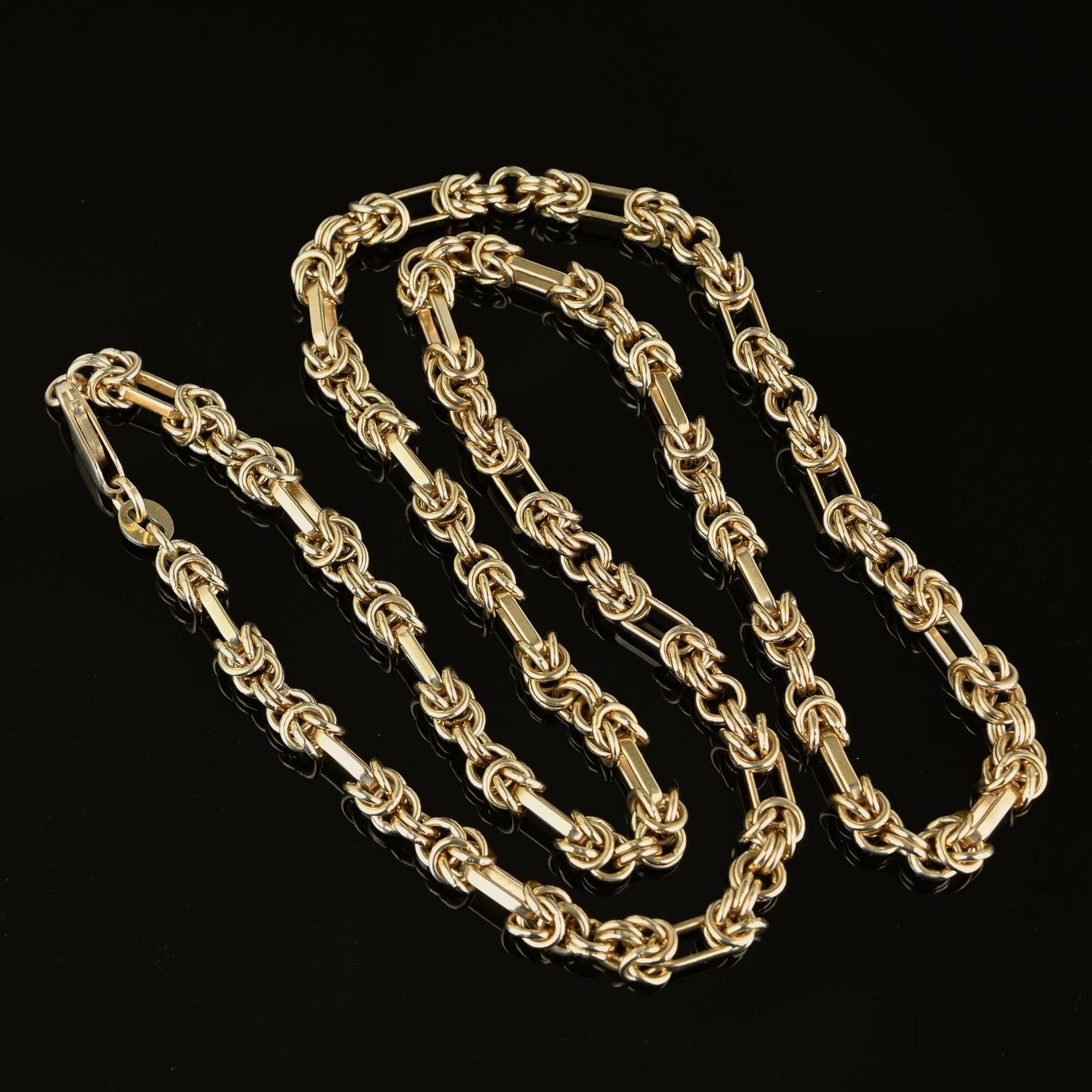 Fetter and Knot Fancy Link Gold Chain Necklace, 23.9 grams – Boylerpf