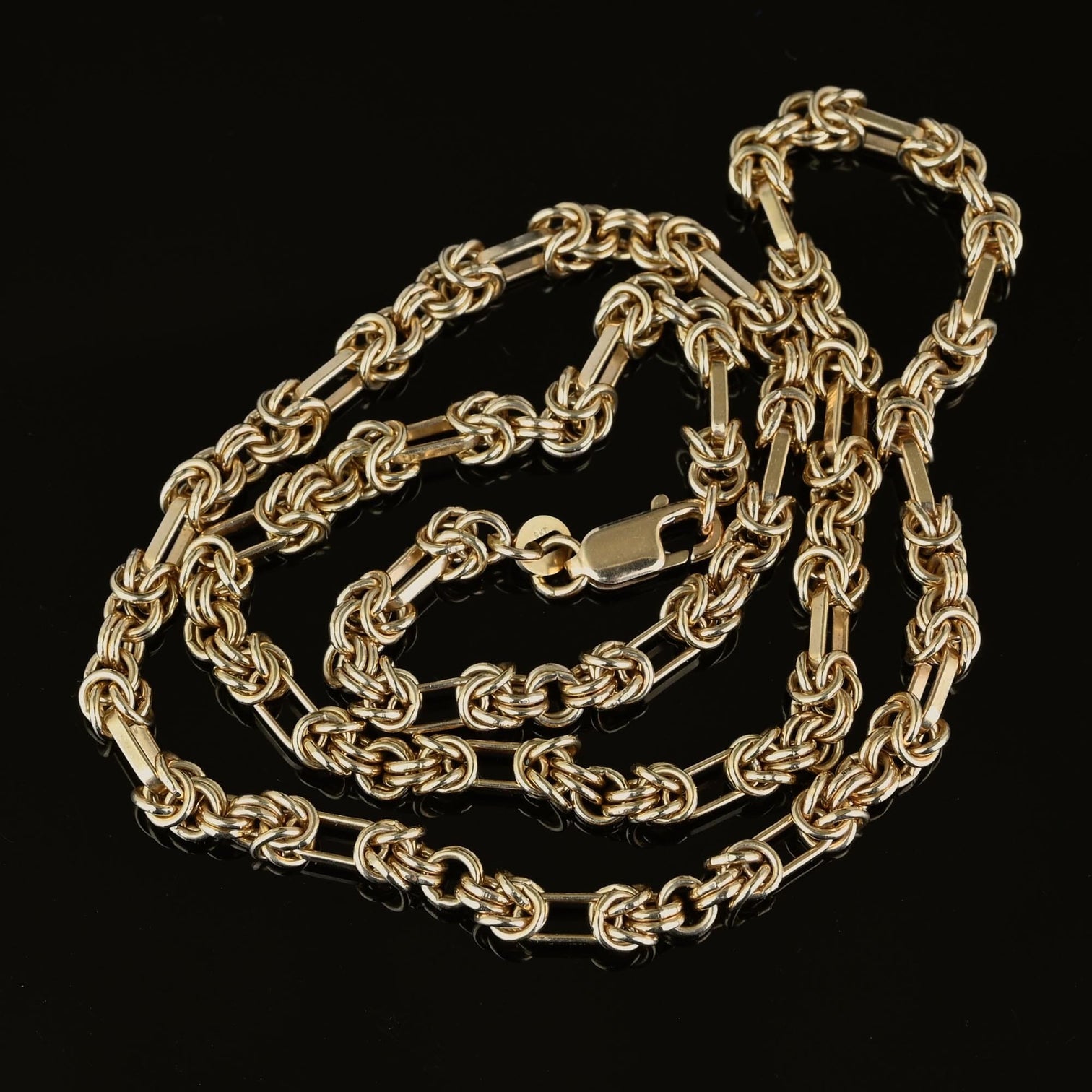 Fetter and Knot Fancy Link Gold Chain Necklace, 23.9 grams – Boylerpf