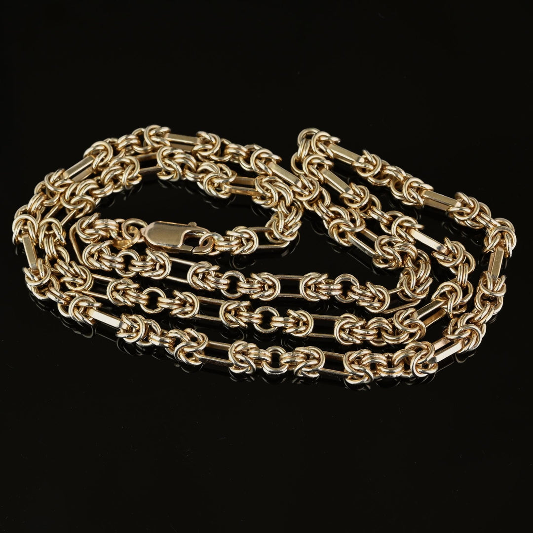Fetter and Knot Fancy Link Gold Chain Necklace, 23.9 grams – Boylerpf
