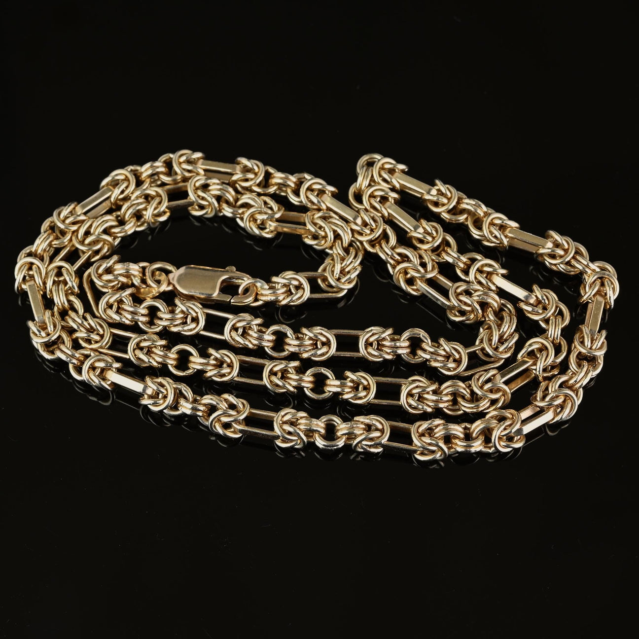 Fetter and Knot Fancy Link Gold Chain Necklace, 23.9 grams – Boylerpf