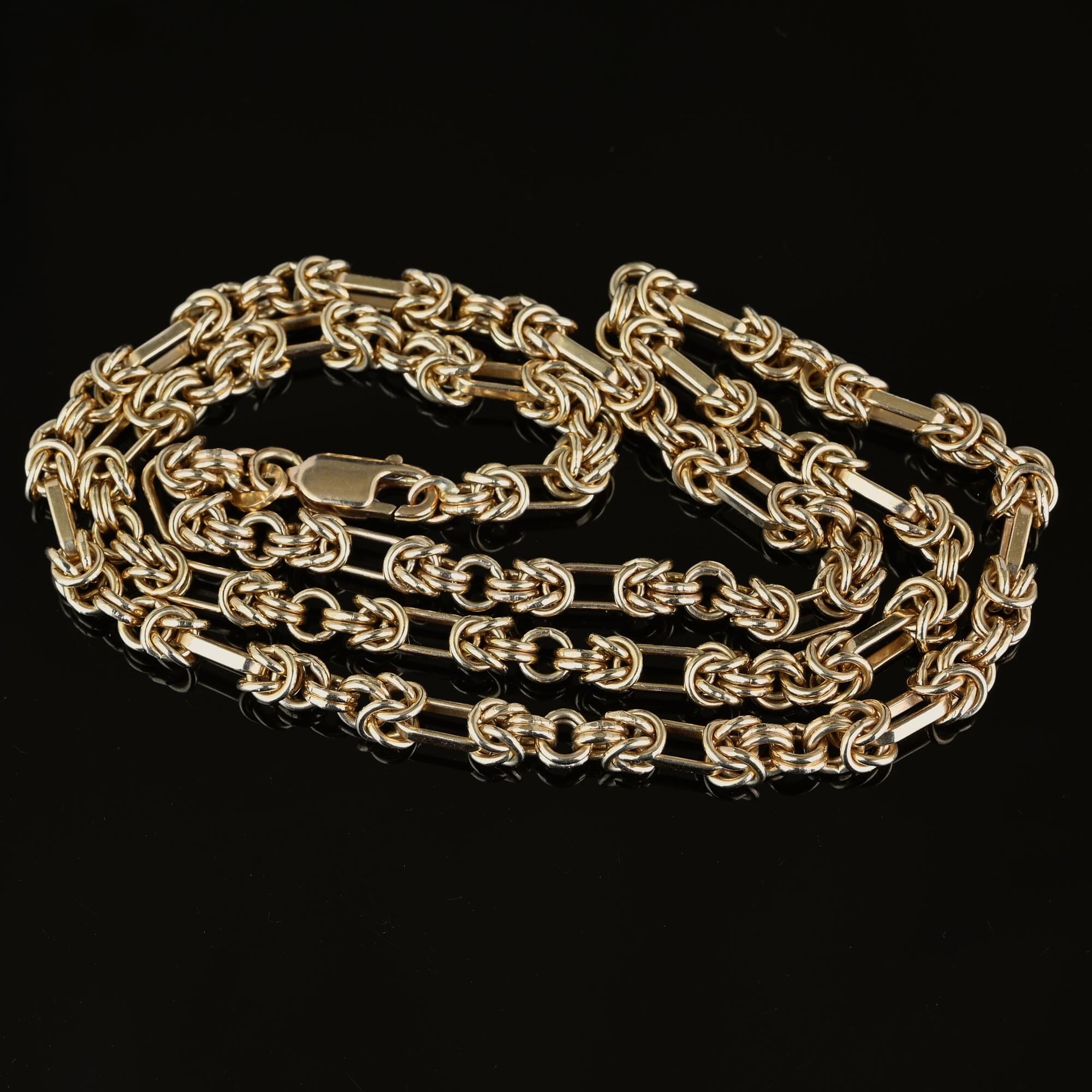 Fetter and Knot Fancy Link Gold Chain Necklace, 23.9 grams – Boylerpf