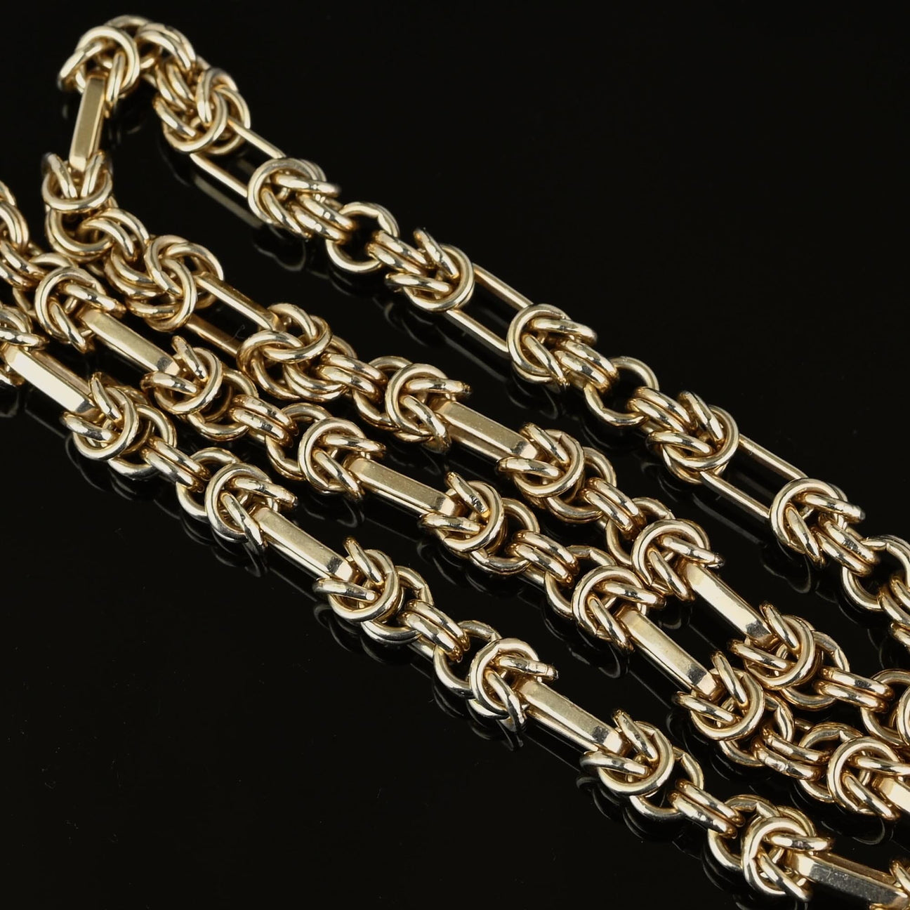 Fetter and Knot Fancy Link Gold Chain Necklace, 23.9 grams – Boylerpf