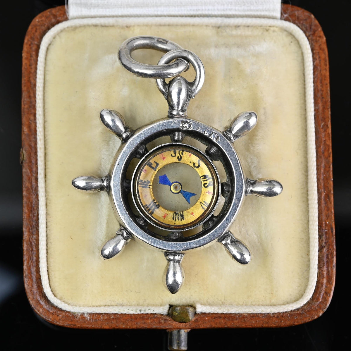 DEPOSIT Antique Silver Ships Wheel Working Compass Pendant – Boylerpf