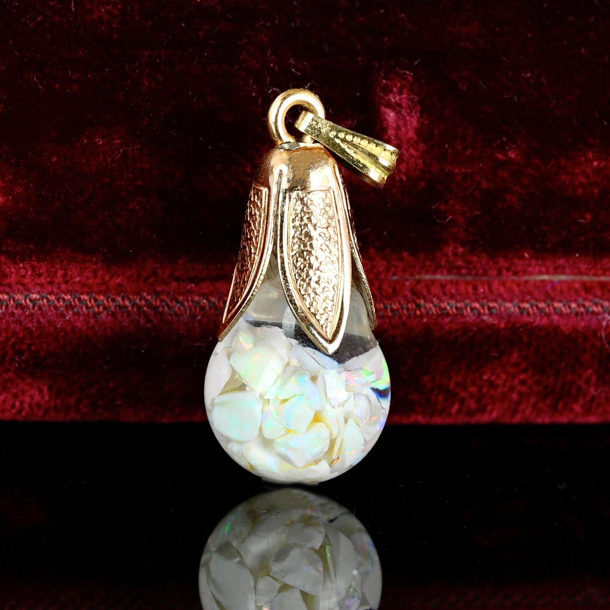 Vintage 12K Gold Filled Floating Opal Pendant – Boylerpf