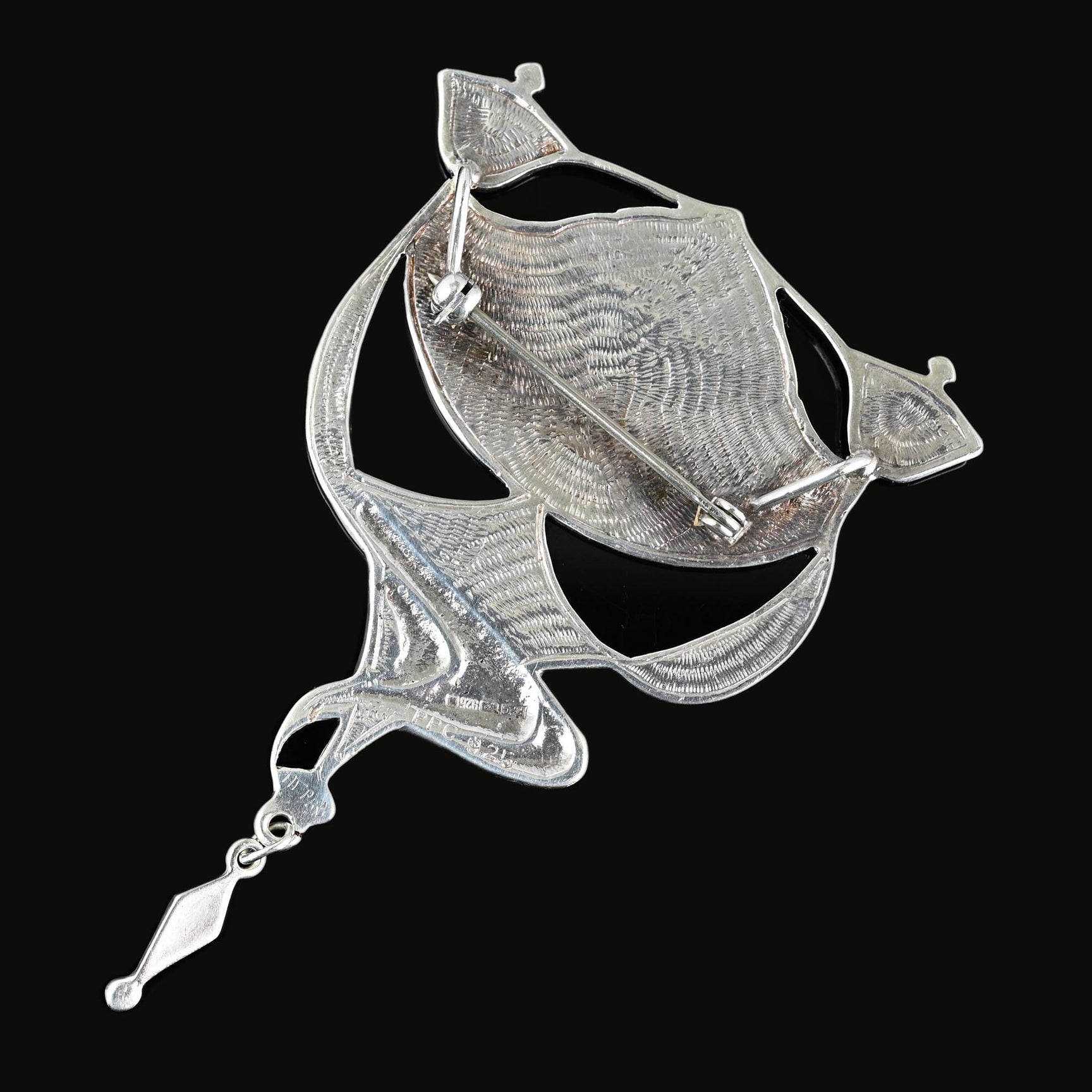 Pat Cheney Art Nouveau Style Enamel Brooch Pendant – Boylerpf