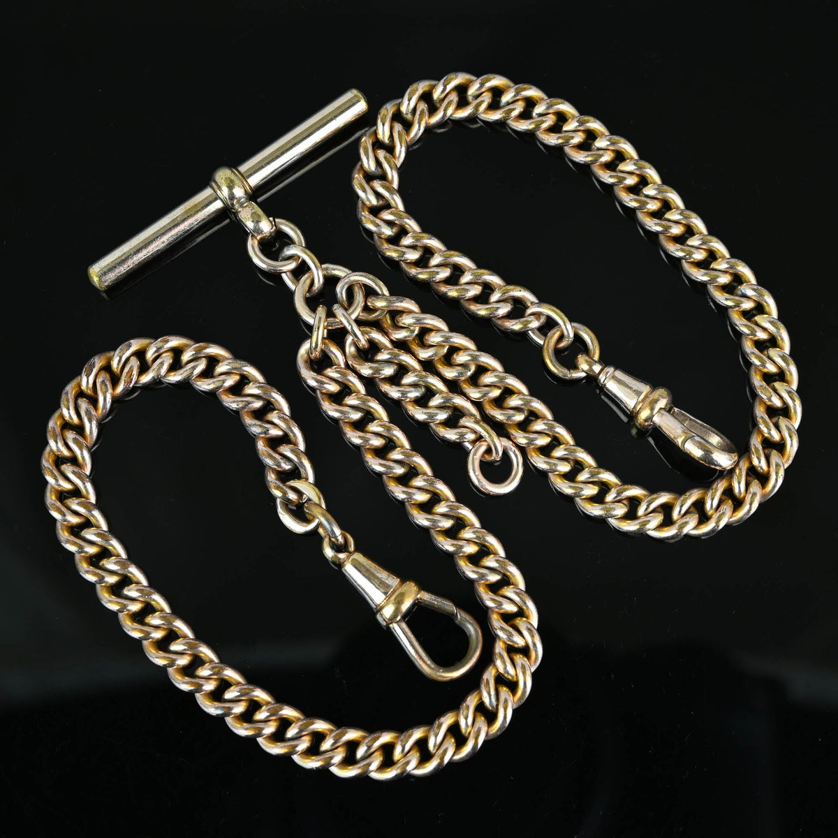 Antique Double Albert Rolled Gold Watch Chain Necklace – Boylerpf
