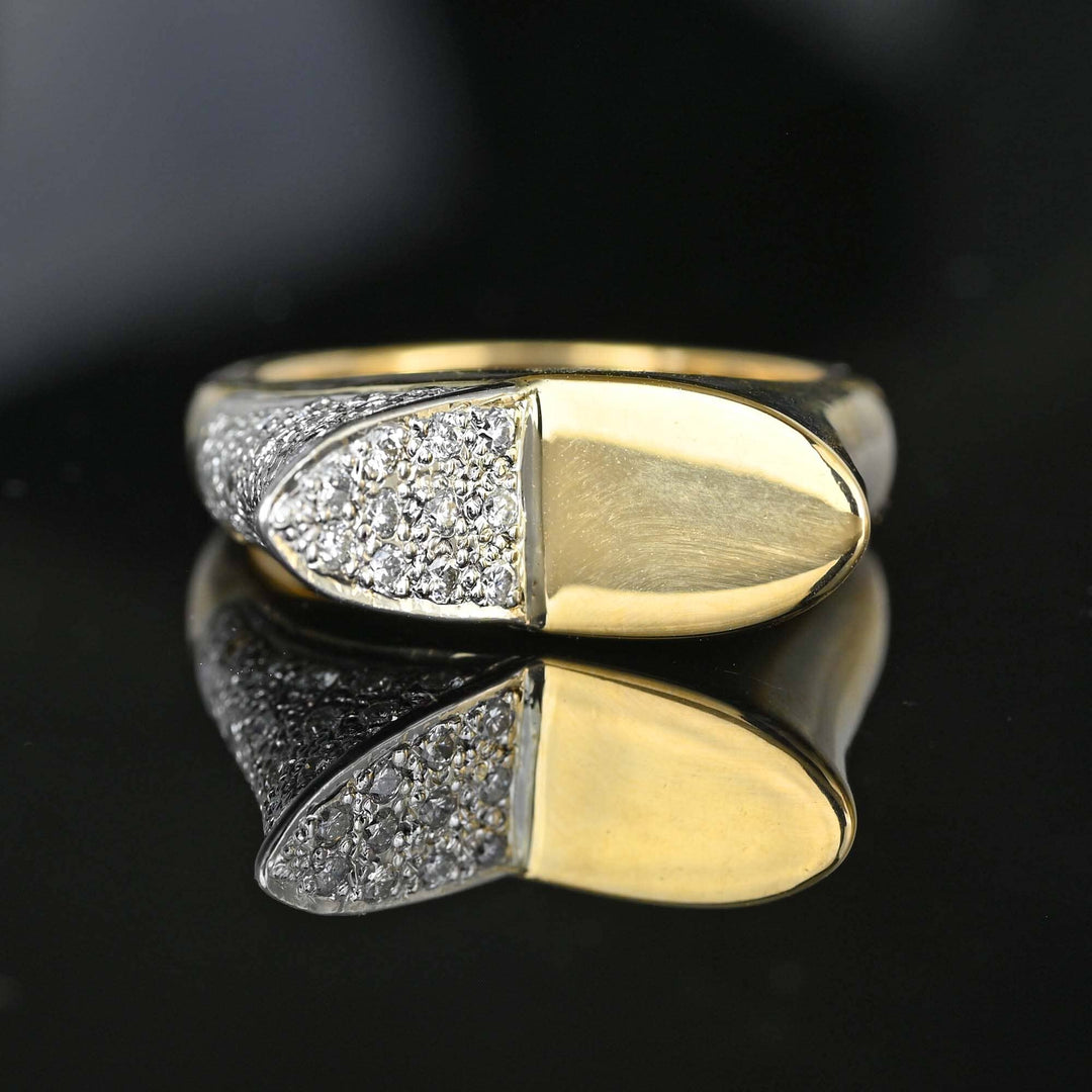 Avant Garde Modernist 14K Gold 3/4 CTW Diamond Ring – Boylerpf