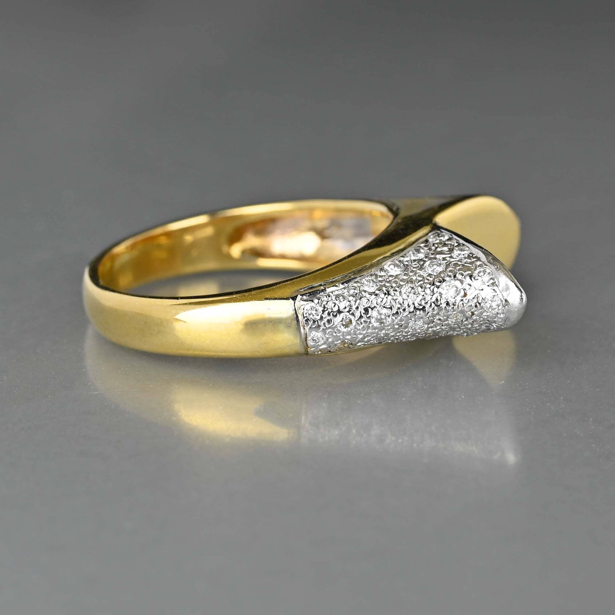 Avant Garde Modernist 14K Gold 3/4 CTW Diamond Ring – Boylerpf