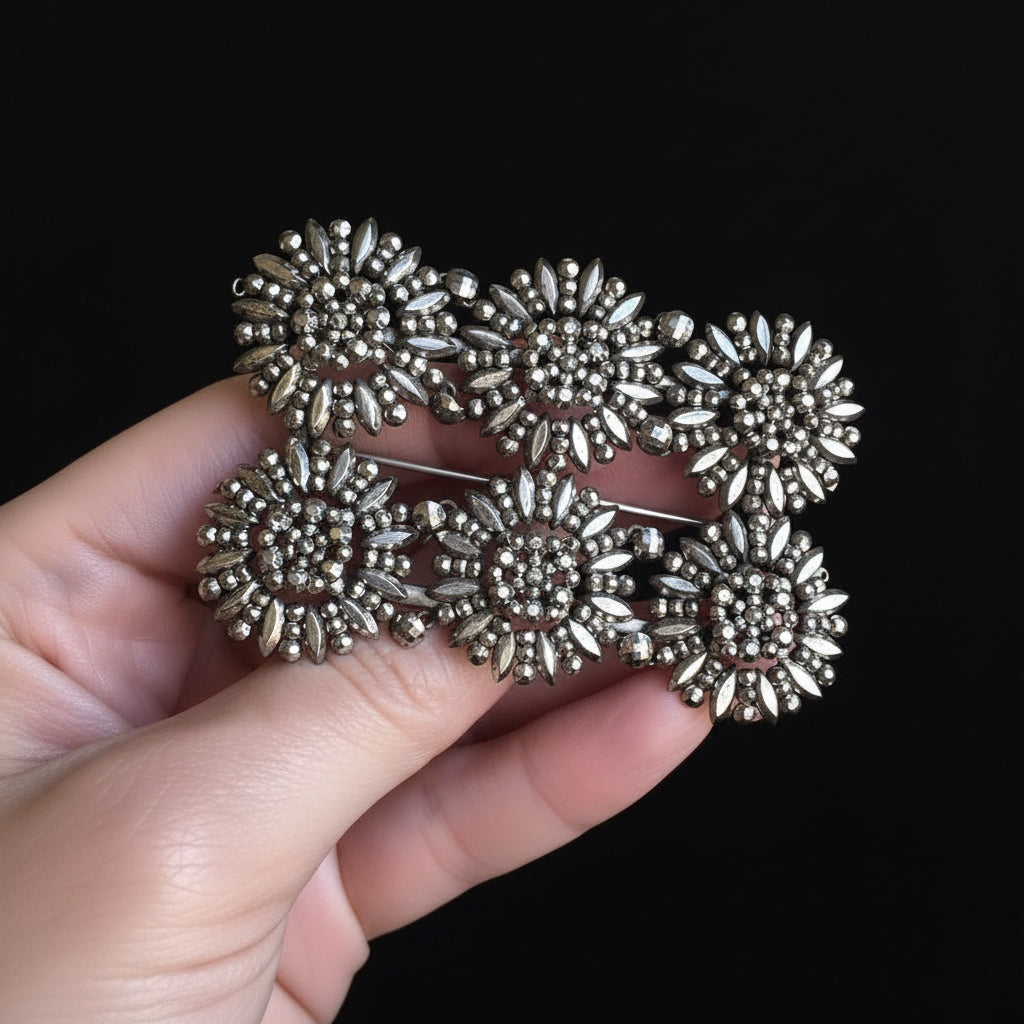 Antique Georgian Starburst Cut Steel Brooch – Boylerpf