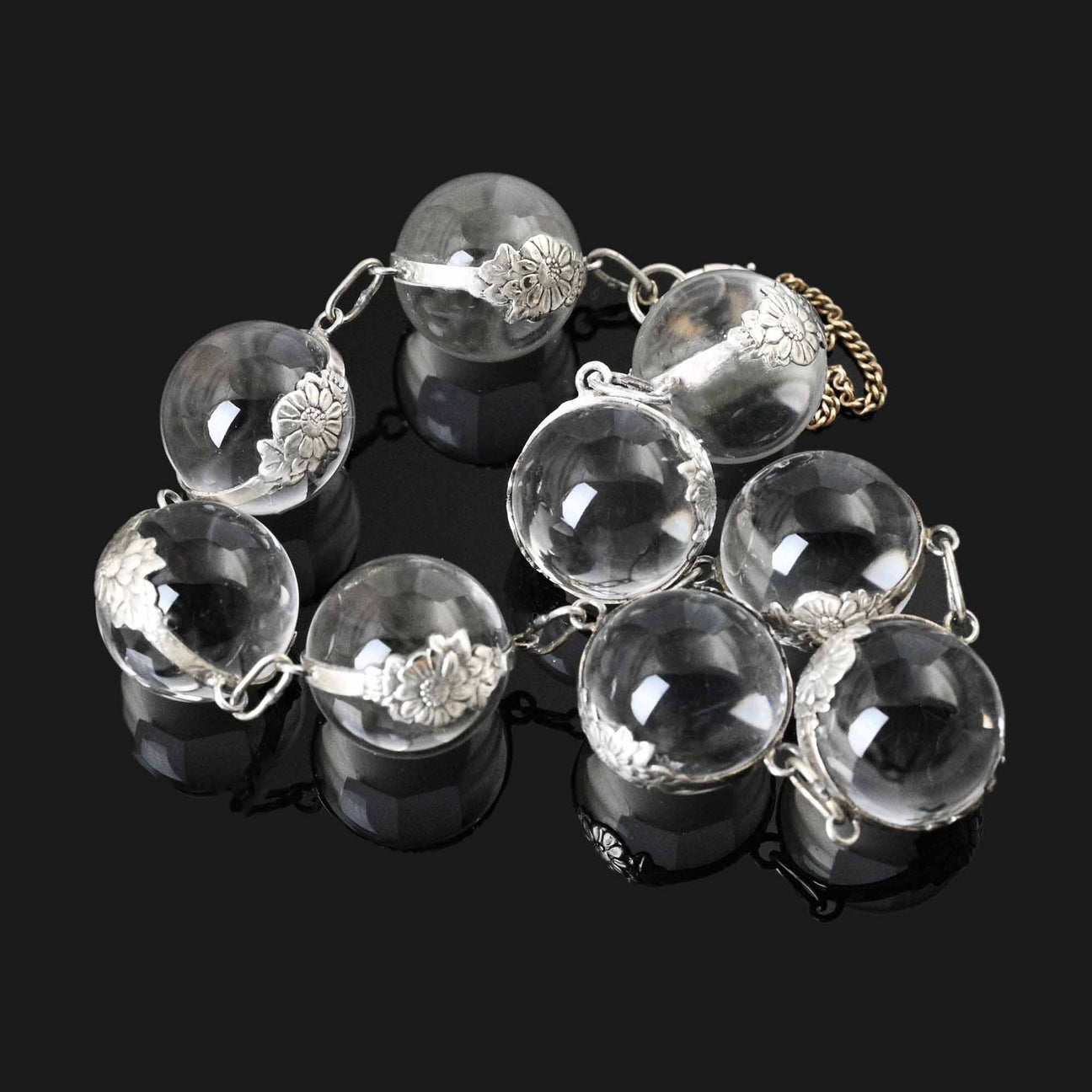 Art Deco Pools of Light Rock Crystal Bracelet in Silver – Boylerpf