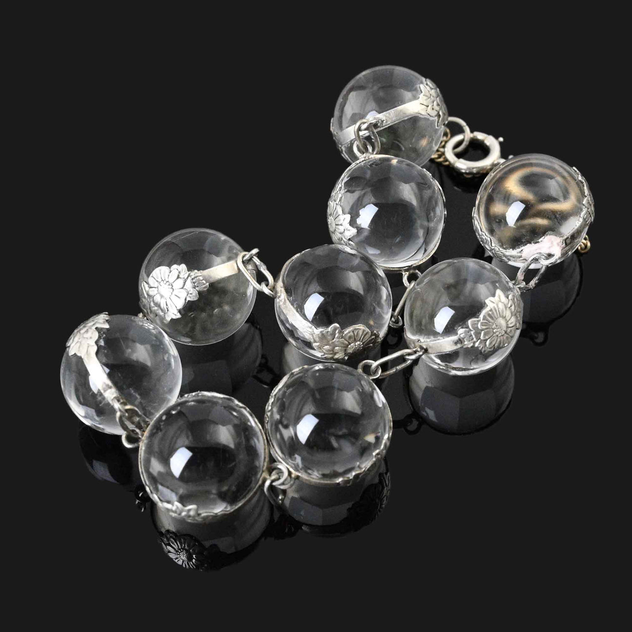 Art Deco Pools of Light Rock Crystal Bracelet in Silver – Boylerpf