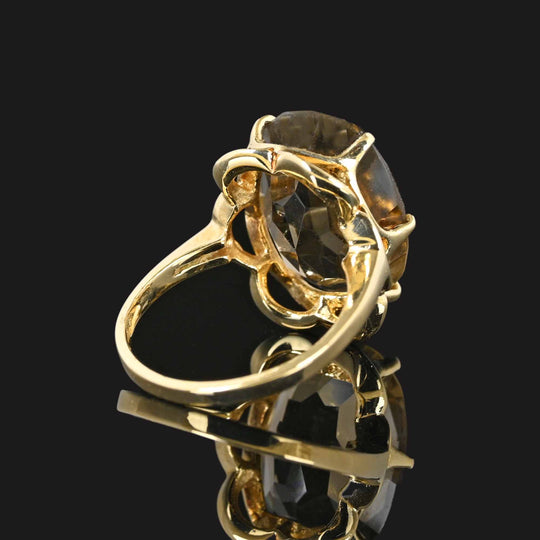 Vintage 14K Gold Smoky Quartz Ring, 10.5 Carats – Boylerpf