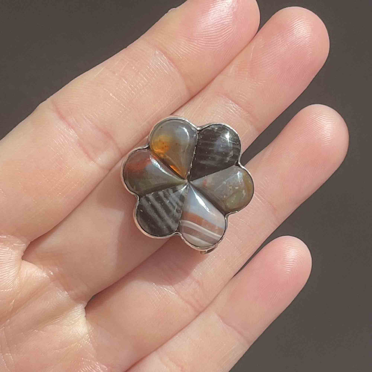 Victorian Silver Scottish Banded Agate Brooch – Boylerpf