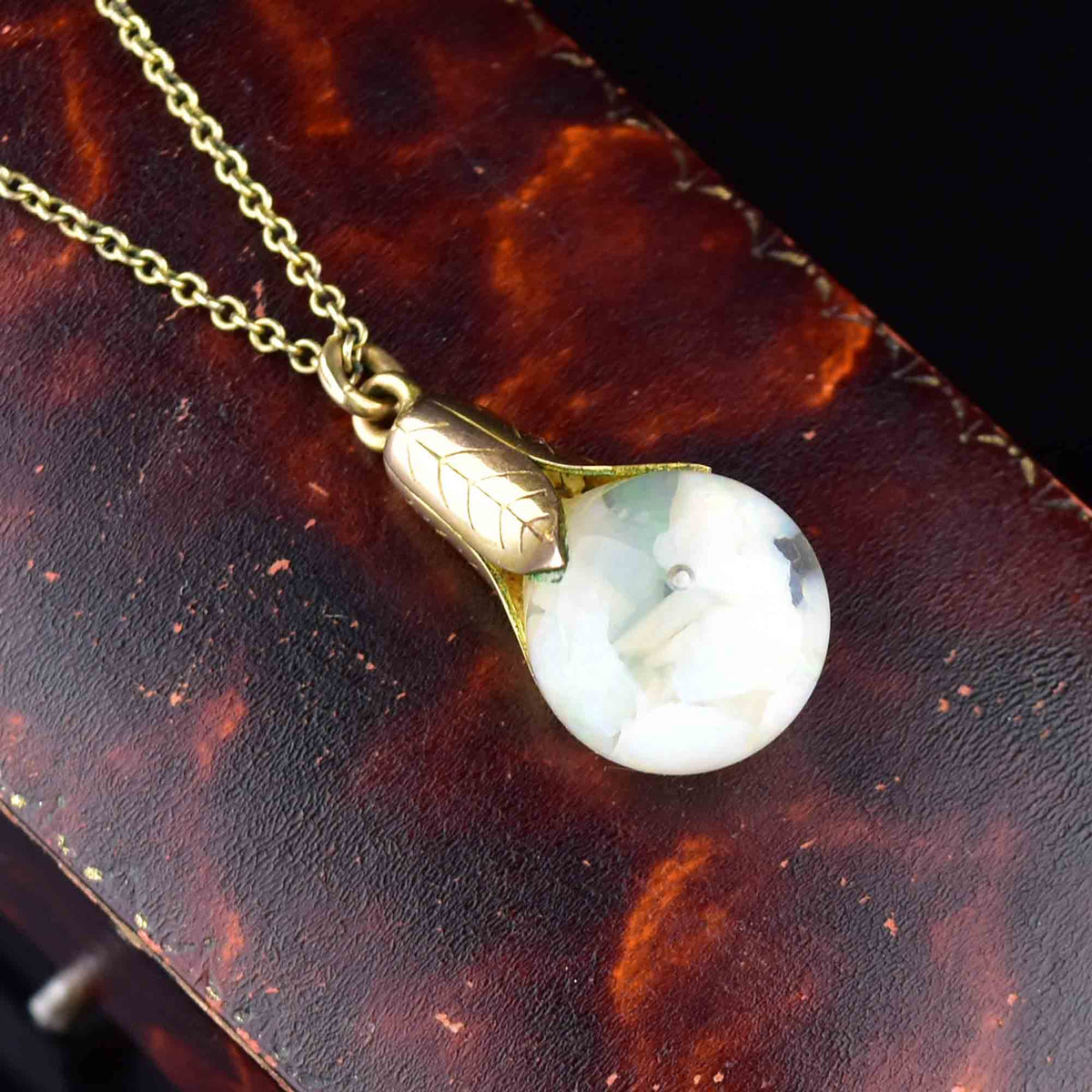 Vintage Floating Opal Orb Pendant Necklace – Boylerpf