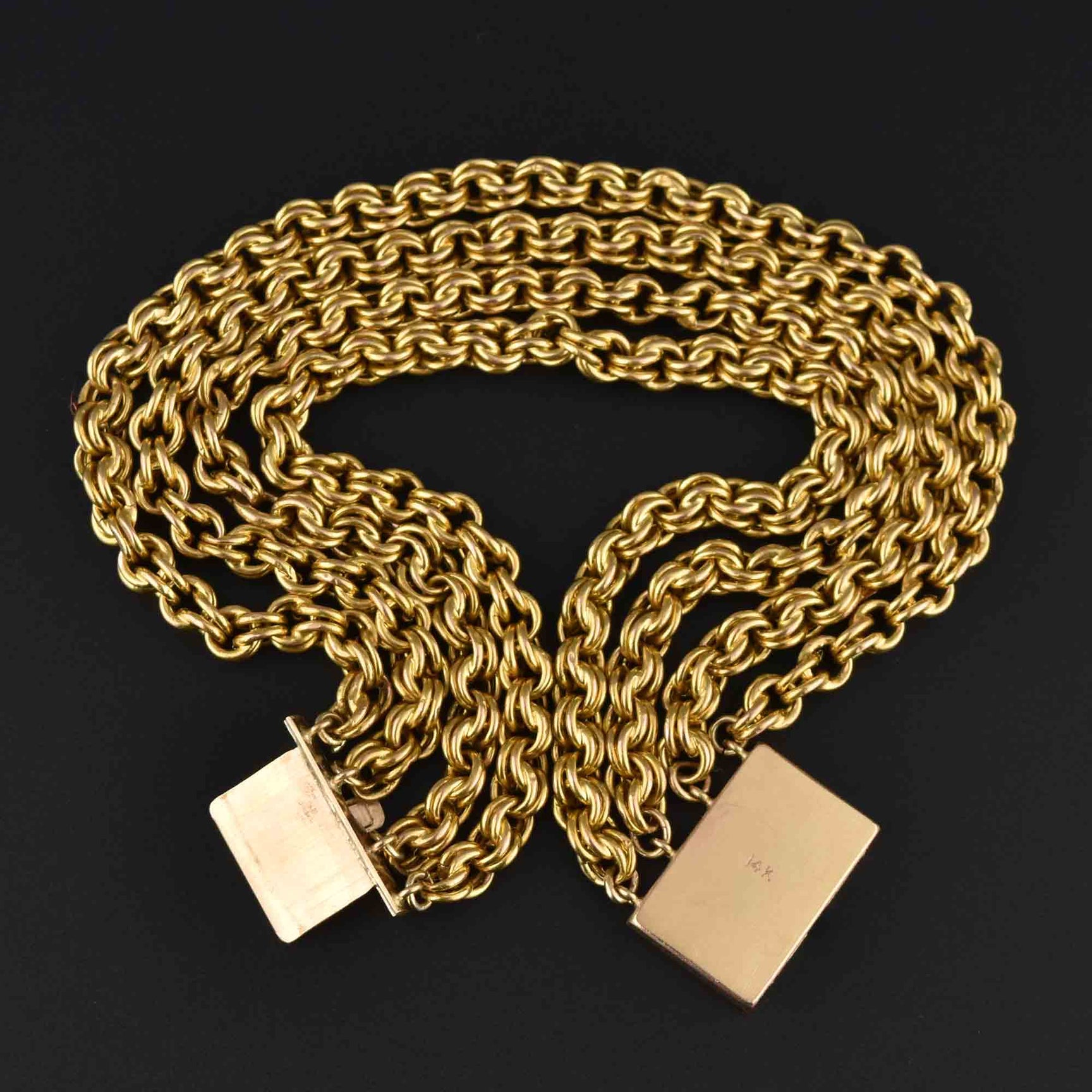 Wide Heavy Double Cable Chain 14K Gold Bracelet – Boylerpf