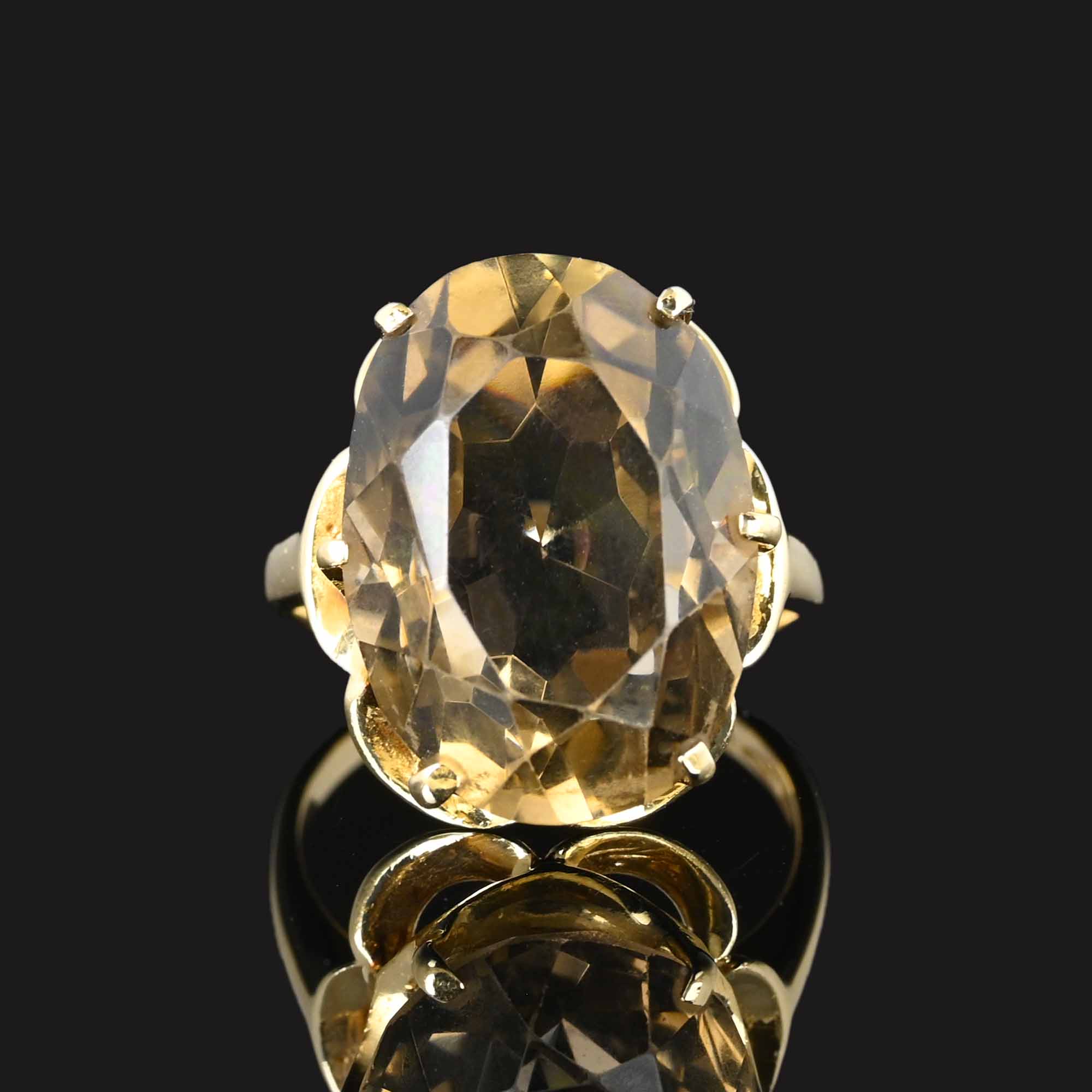 Vintage 14K Gold Smoky Quartz Ring, 10.5 Carats – Boylerpf