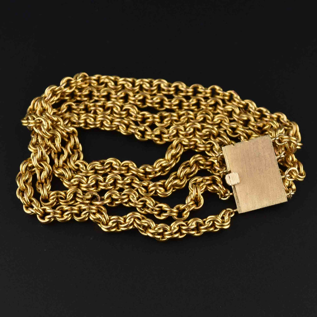 Wide Heavy Double Cable Chain 14K Gold Bracelet – Boylerpf