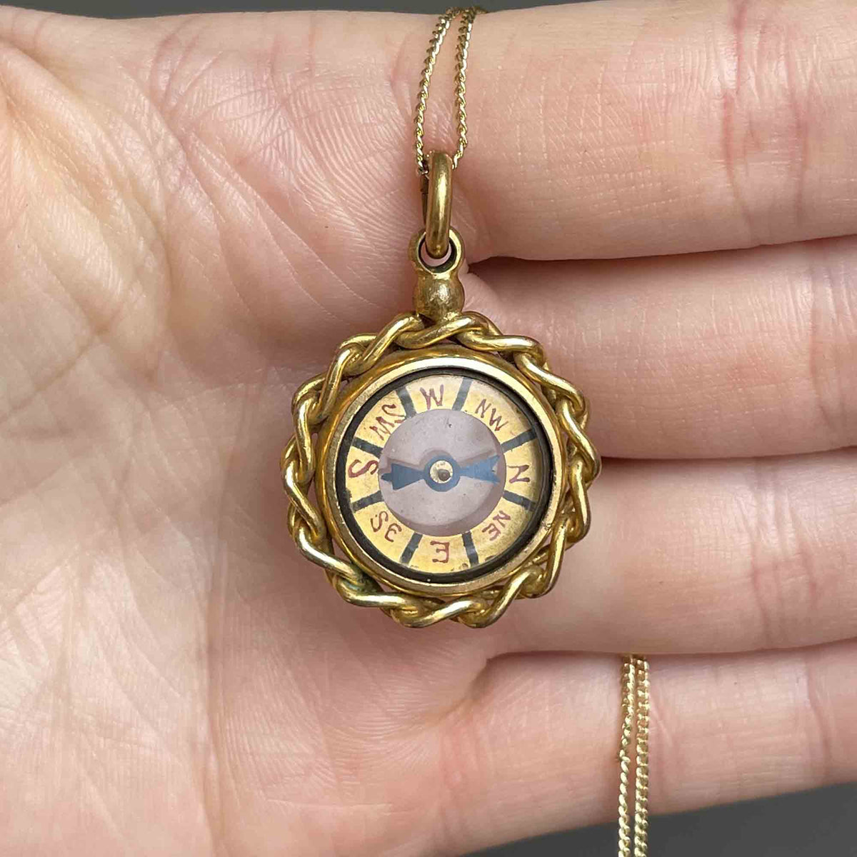Antique Victorian Compass Fob Necklace – Boylerpf