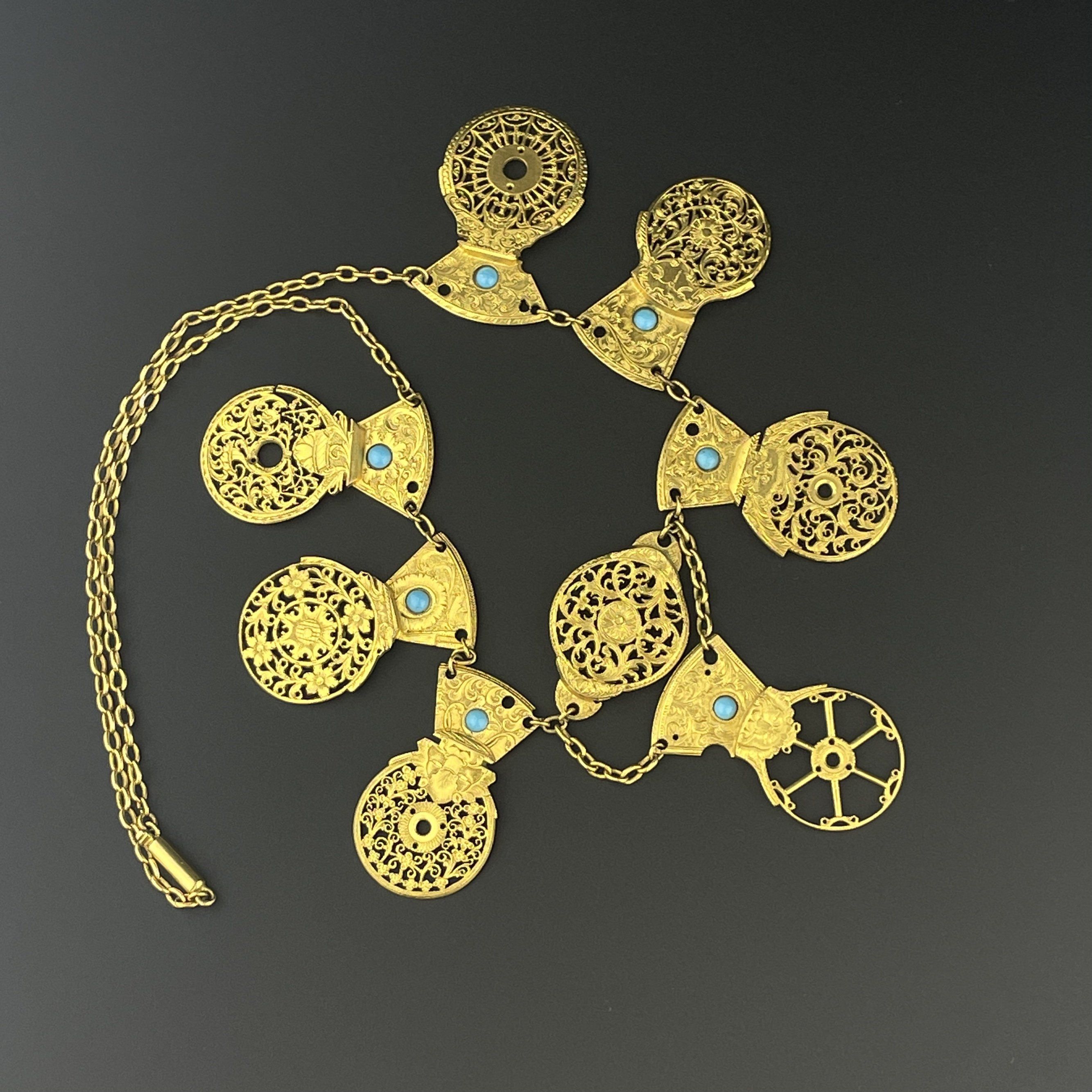 Victorian Verge Fusee Georgian Watch Cock Turquoise Necklace – Boylerpf